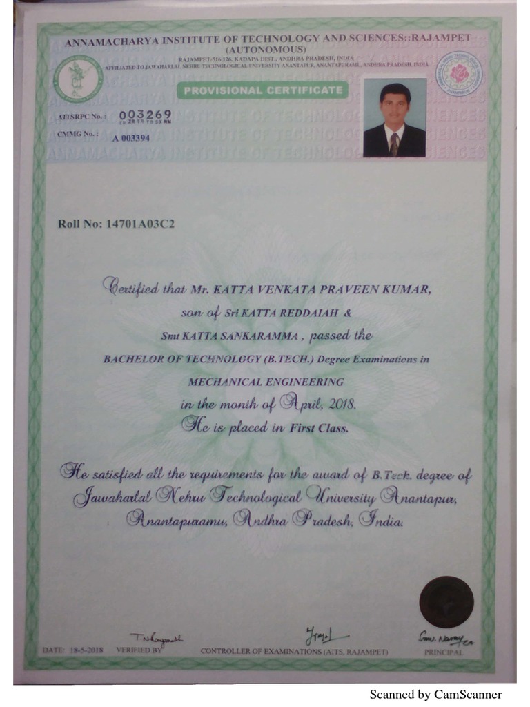 Passing Certificate | PDF
