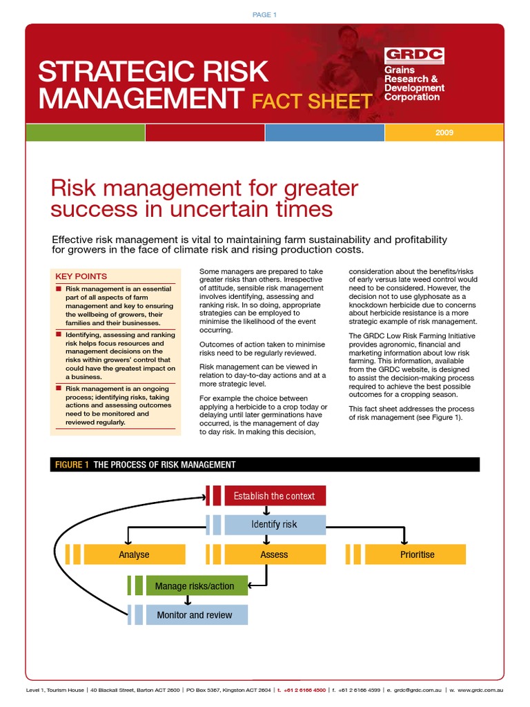 Strategic Risk Management PDF | PDF | Risk Management | Herbicide