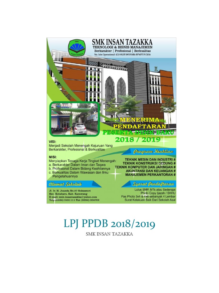 LPJ PPDB 2018/2019: SMK Insan Tazakka | Download Free PDF | Citation | Information Science