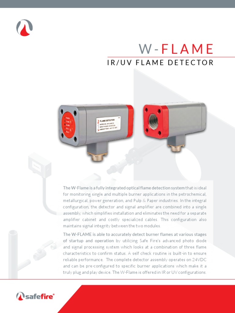 W FLAME Detector GP Spec Sheet V3 | PDF | Fuel Oil | Furnace