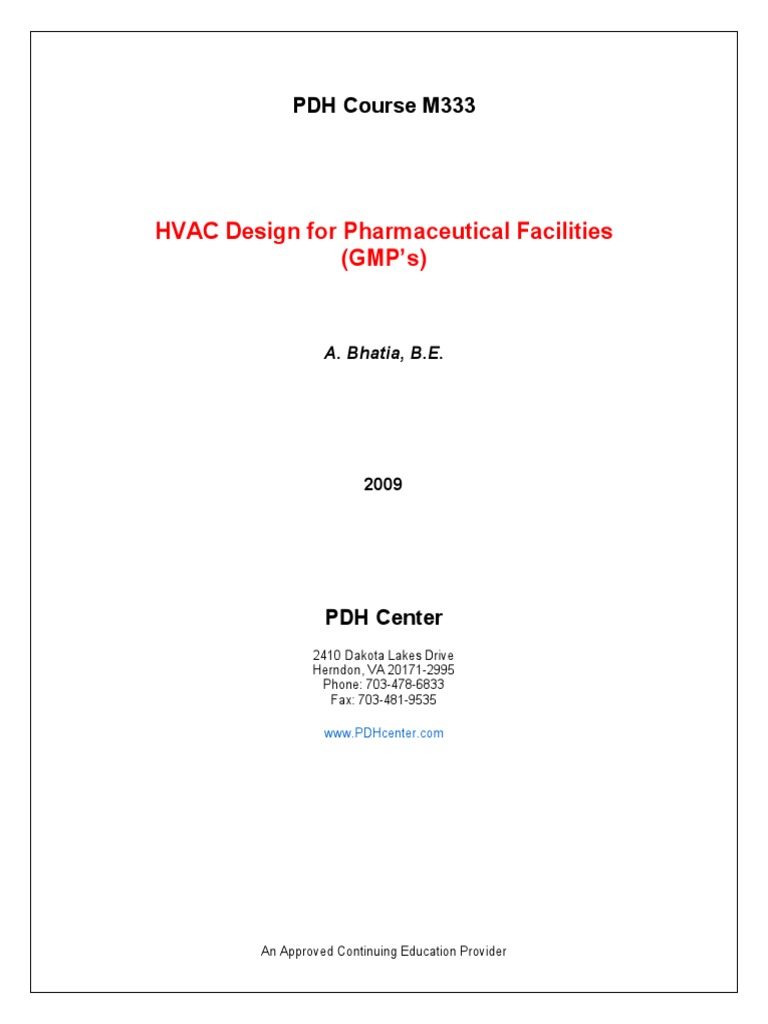 HVAC Design Guide For Pharmaceutical Facilities | PDF | Tablet ...