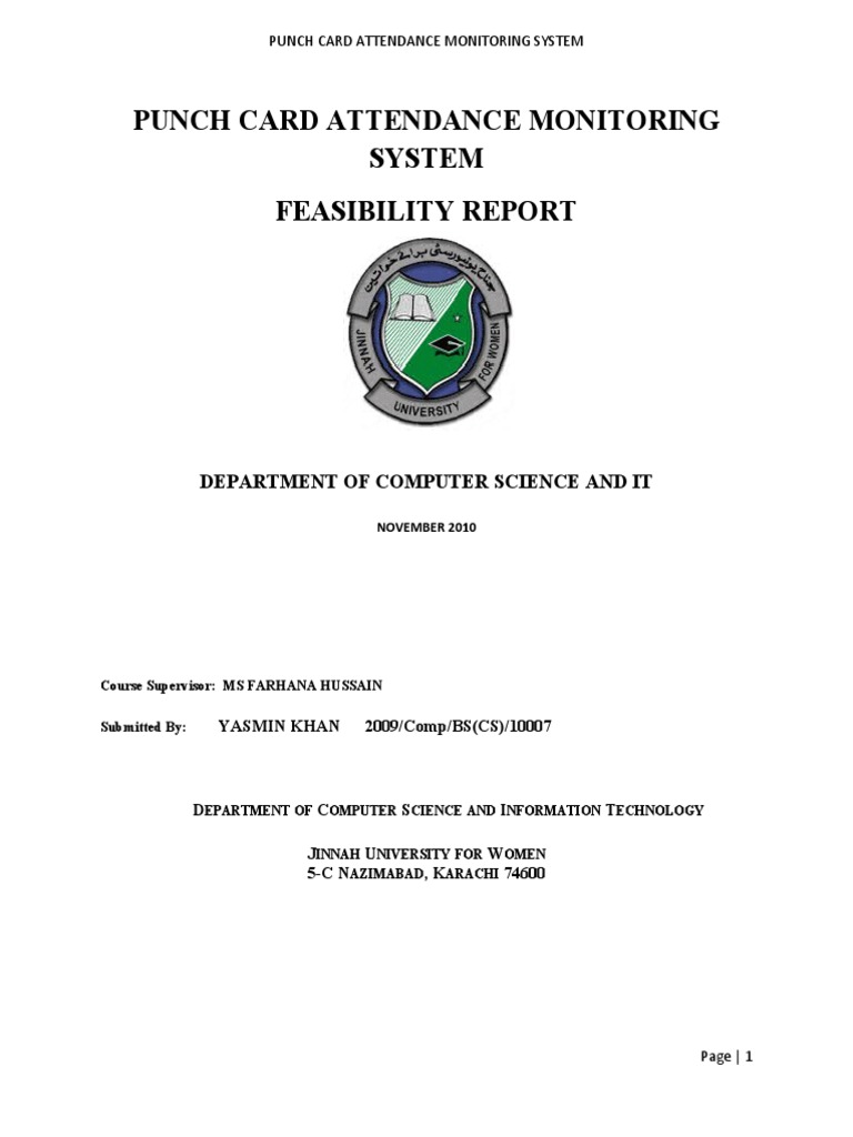 Punch Card Attendance System Feasibility | PDF | Automation | Usability