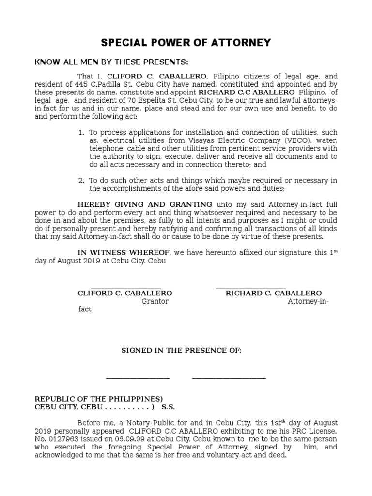 Spa Veco | PDF | Power Of Attorney | Virtue