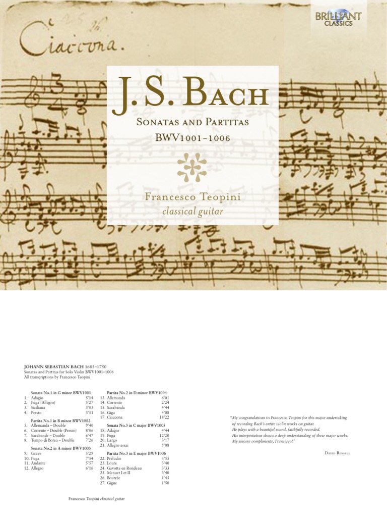Bach Guitar Tab | PDF | Classical Compositions | Musical Compositions