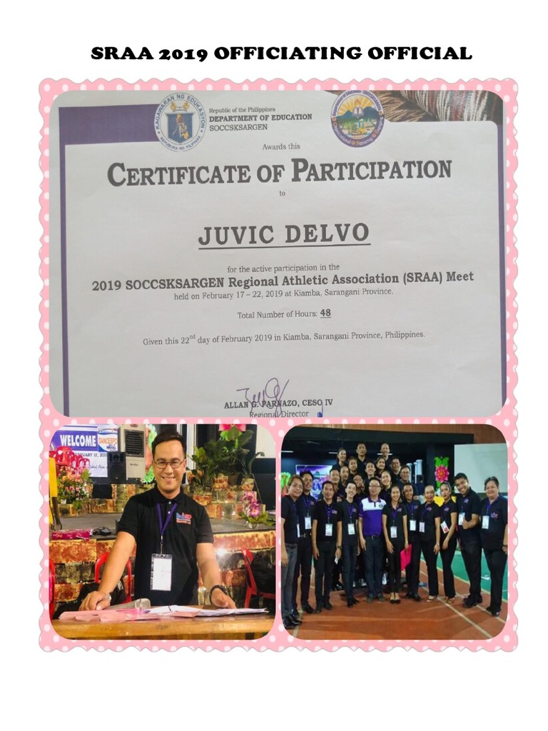 Sraa 2019 Officiating Official | PDF