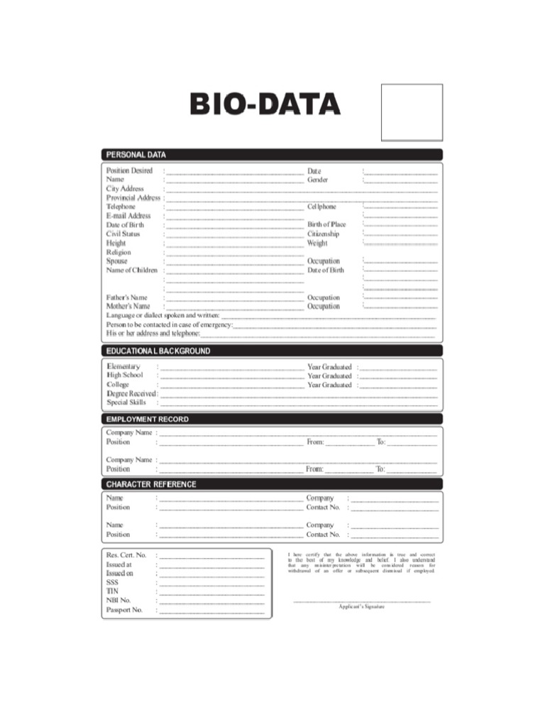 BIOdata PDF | PDF