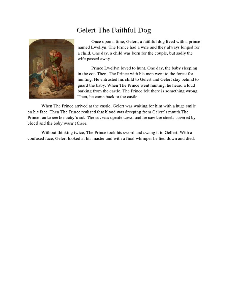 Gelert The Faithful Dog | PDF