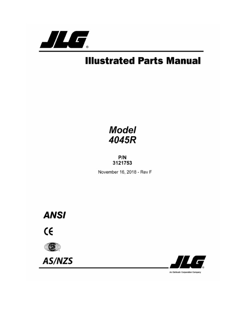 F 4045R JLG Parts | PDF | Ac Power Plugs And Sockets | Valve