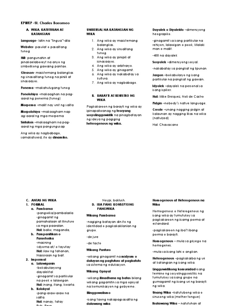 KPWKP Reviewer | PDF