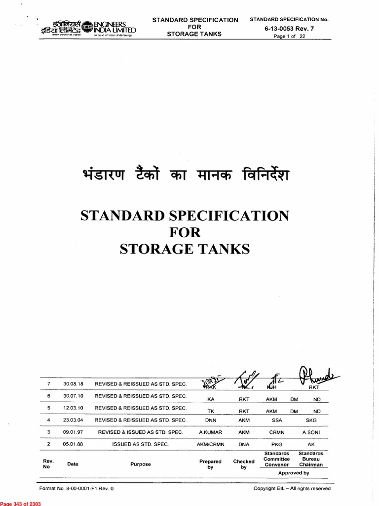 Standard Specification For Storage Tanks | Download Free PDF | Buoyancy ...