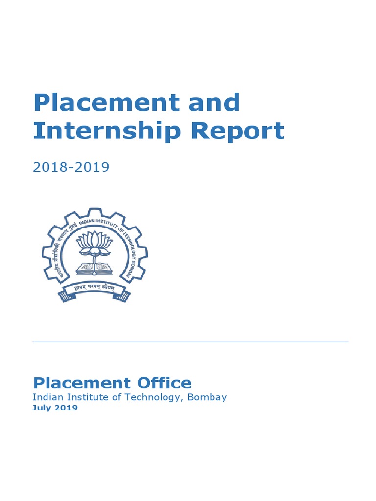 IIT Bombay Placement & Internship Report 2019 | PDF | Master Of Science ...