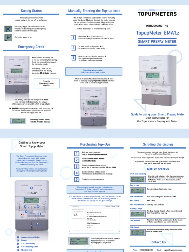 Smart Prepay Meter User Guide | PDF | Payments | Telecommunications