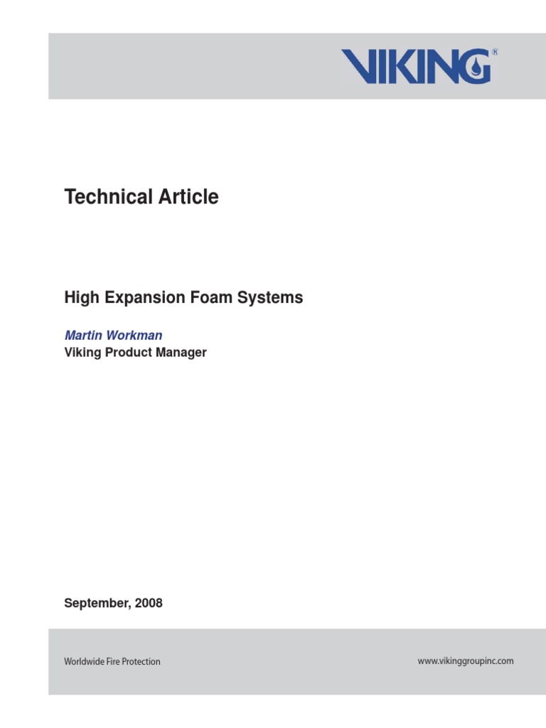 High Expansion Foam System | PDF | Fire Sprinkler System | Fires