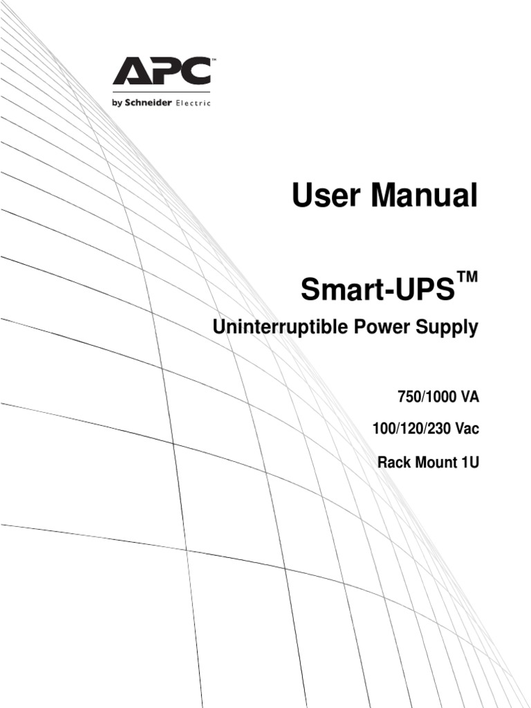 User Manual: Smart-UPS | PDF | Electrical Connector | Mains Electricity