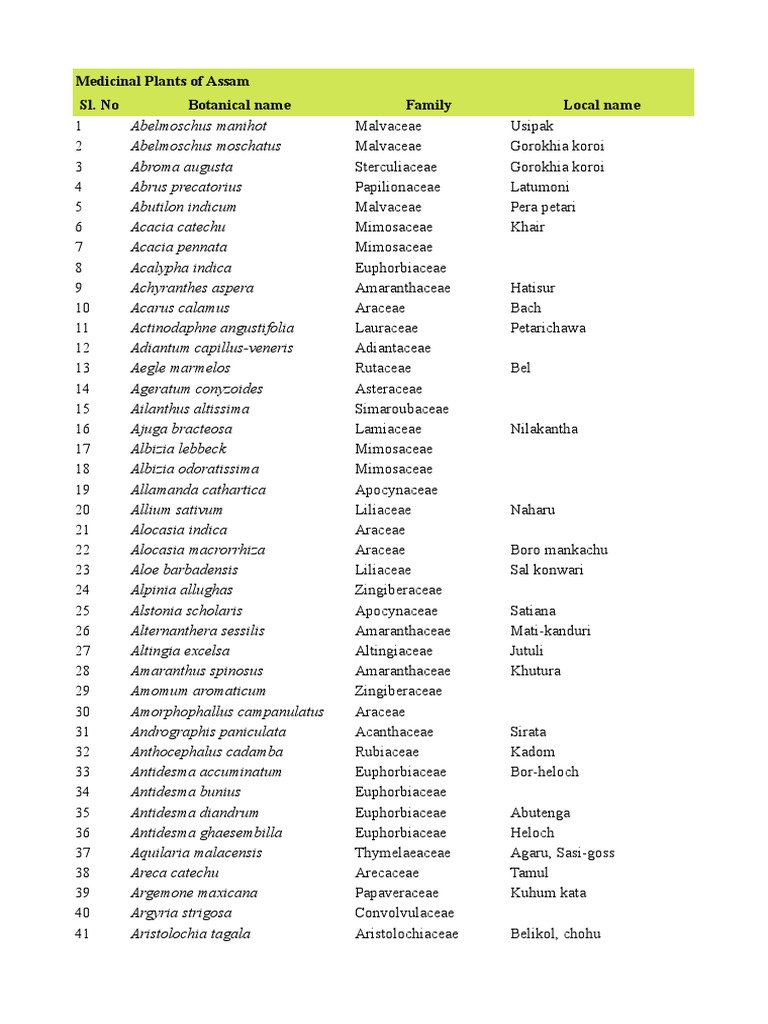Medicinal Plants PDF | PDF | Horticulture And Gardening | Plants