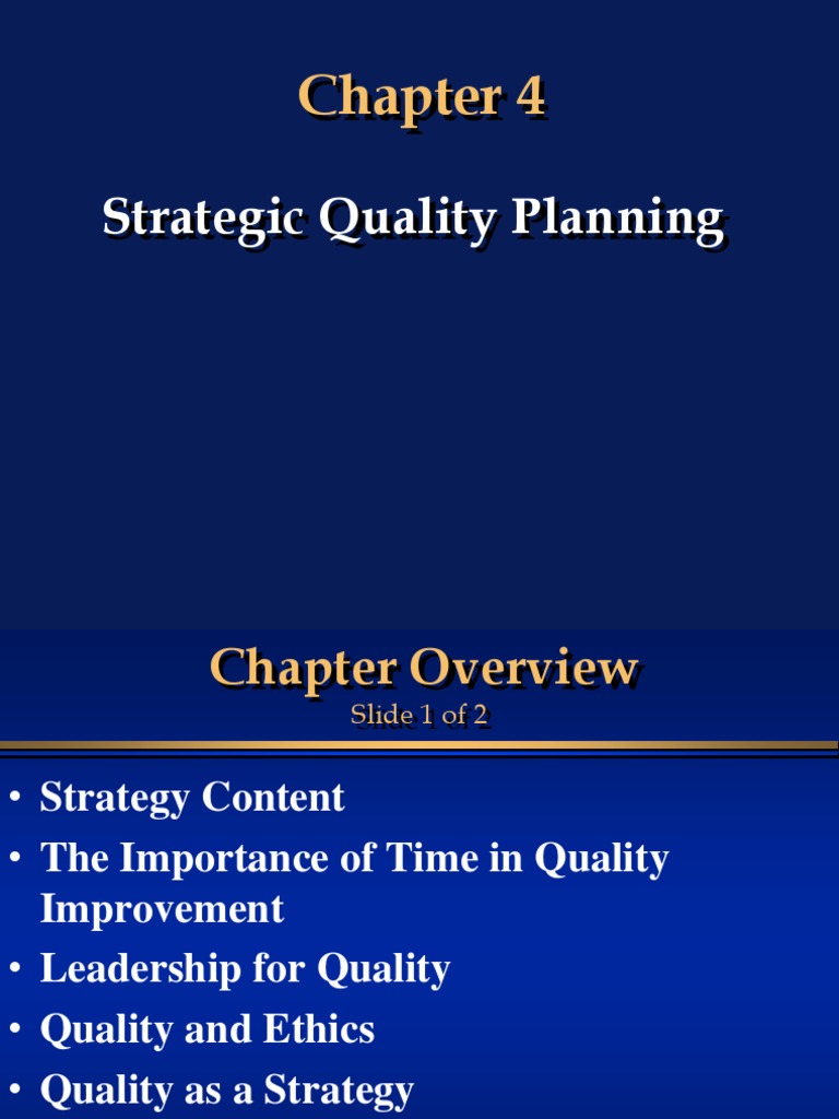 Strategic Quality Planning | PDF | Leadership | Pricing