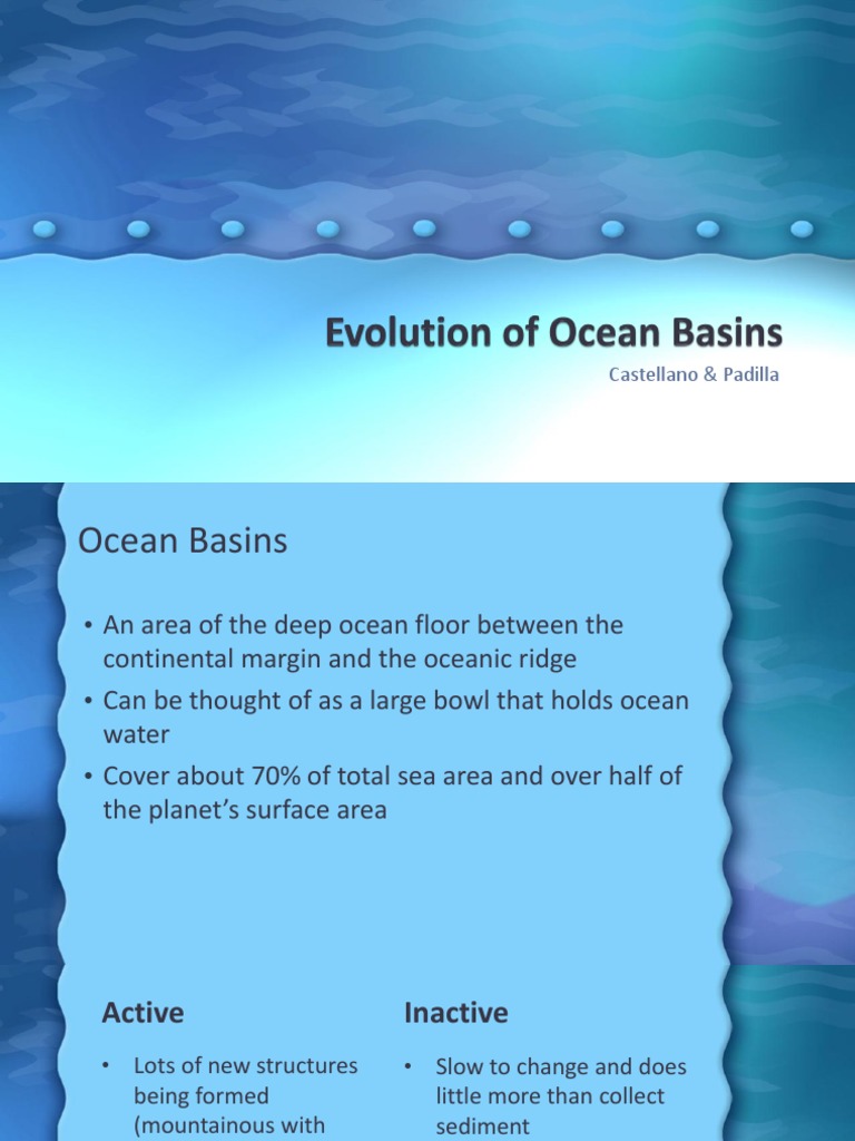 Evolution of Ocean Basins | PDF