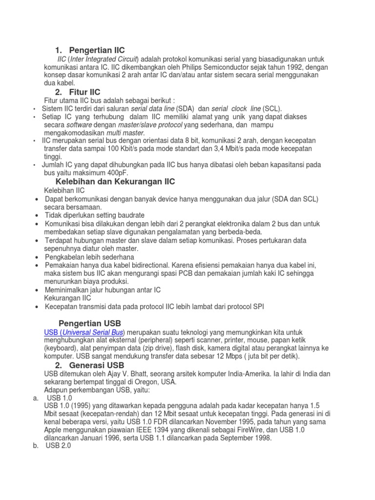 IIC (Inter Integrated Circuit) | PDF