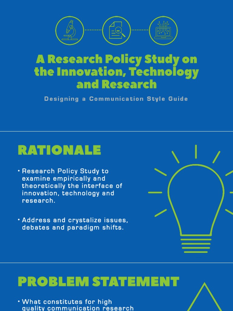 A Research Policy Study On Innovation, Communication and Technology in ...