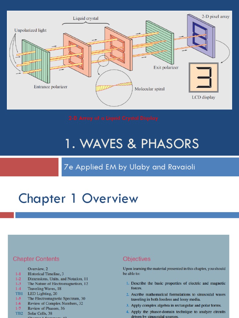 Waves & Phasors: 7e Applied EM by Ulaby and Ravaioli | PDF | Waves | Electric Charge