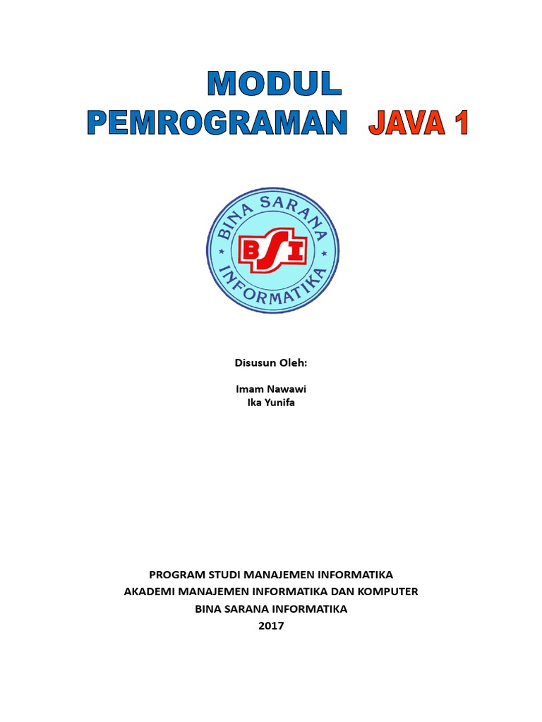 Modul Pemrograman Java 1 D3 | PDF
