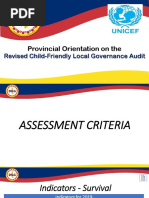 SGLG 2025 Social Protection (Assessment Criteria) | PDF