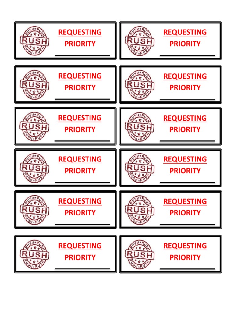Priority Request Guidelines | PDF