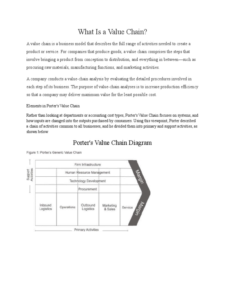 What Is A Value Chain? | PDF | Value Chain | Sales