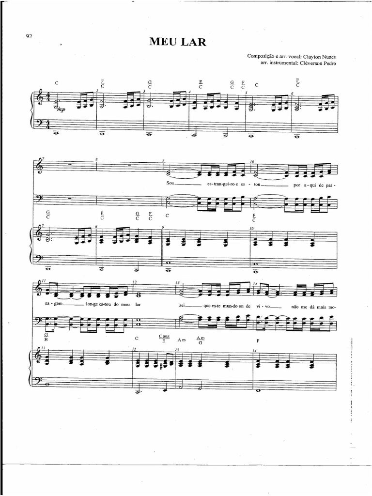 Meu Lar - Partitura PDF | PDF