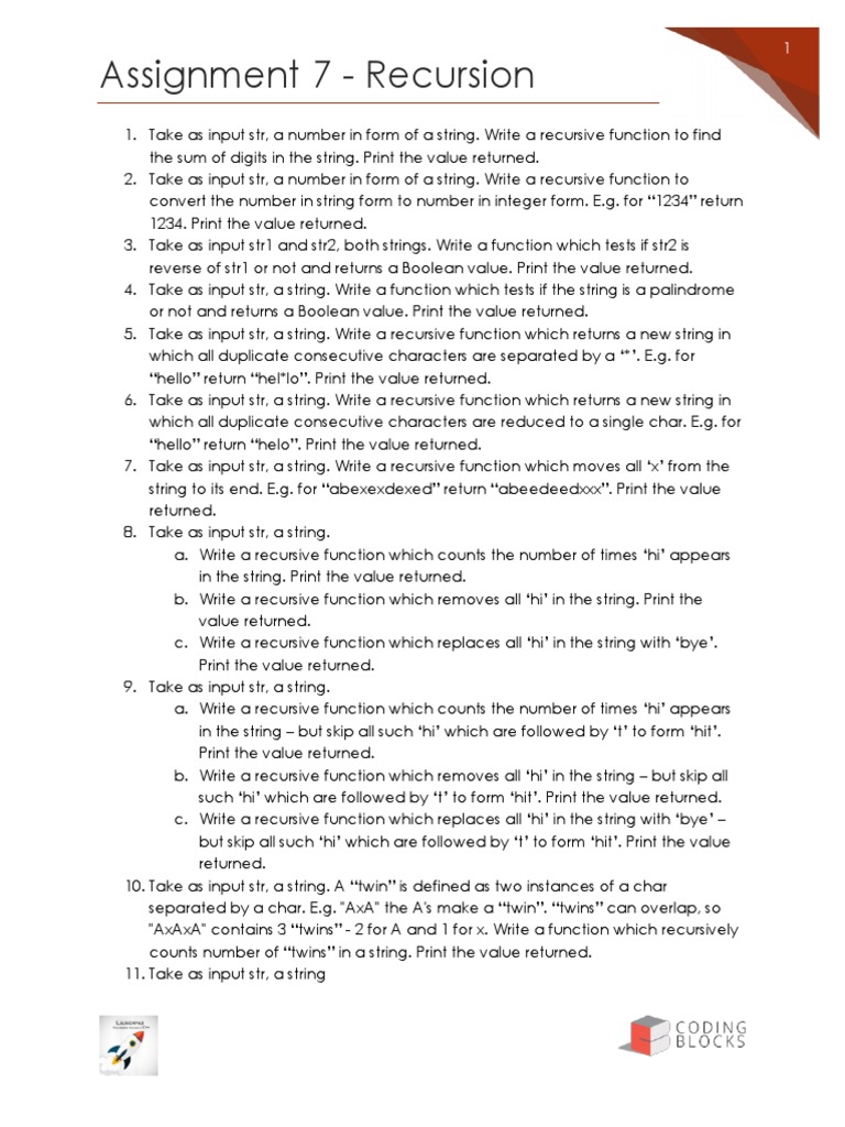 Recursion | PDF | Subroutine | String (Computer Science)