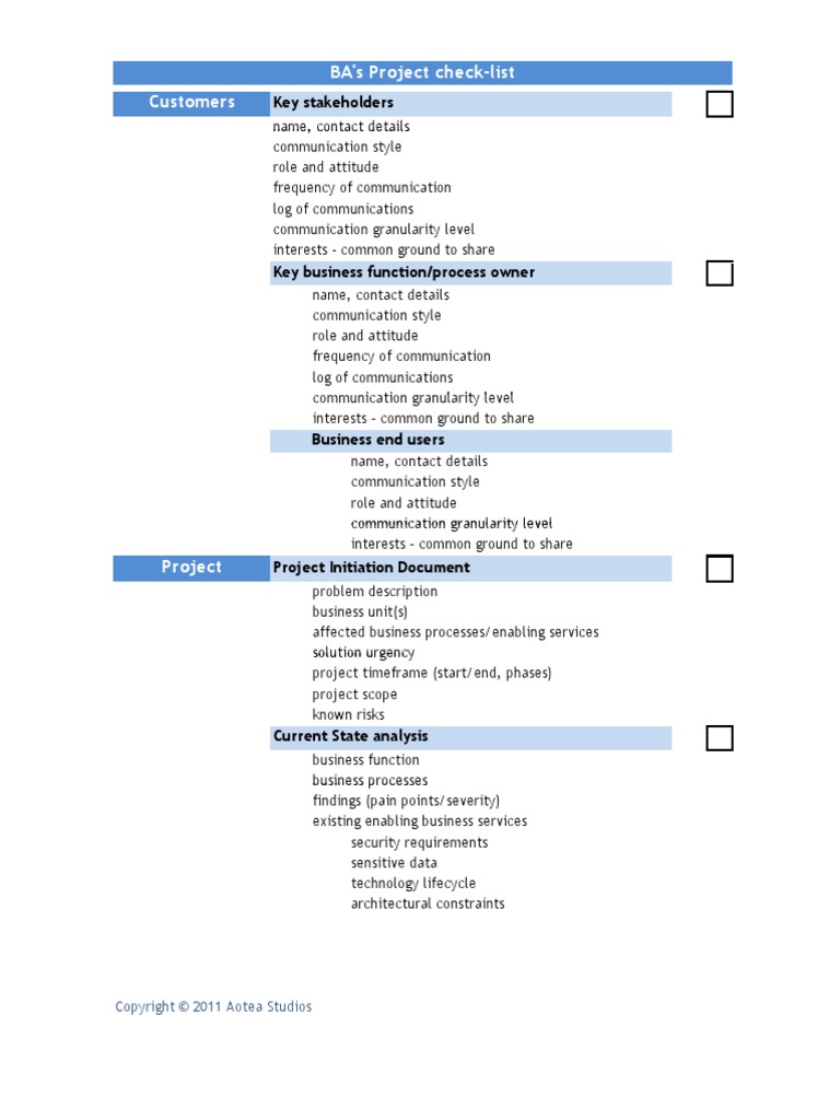 Ba Project Checklist PDF | PDF | Areas Of Computer Science | Software