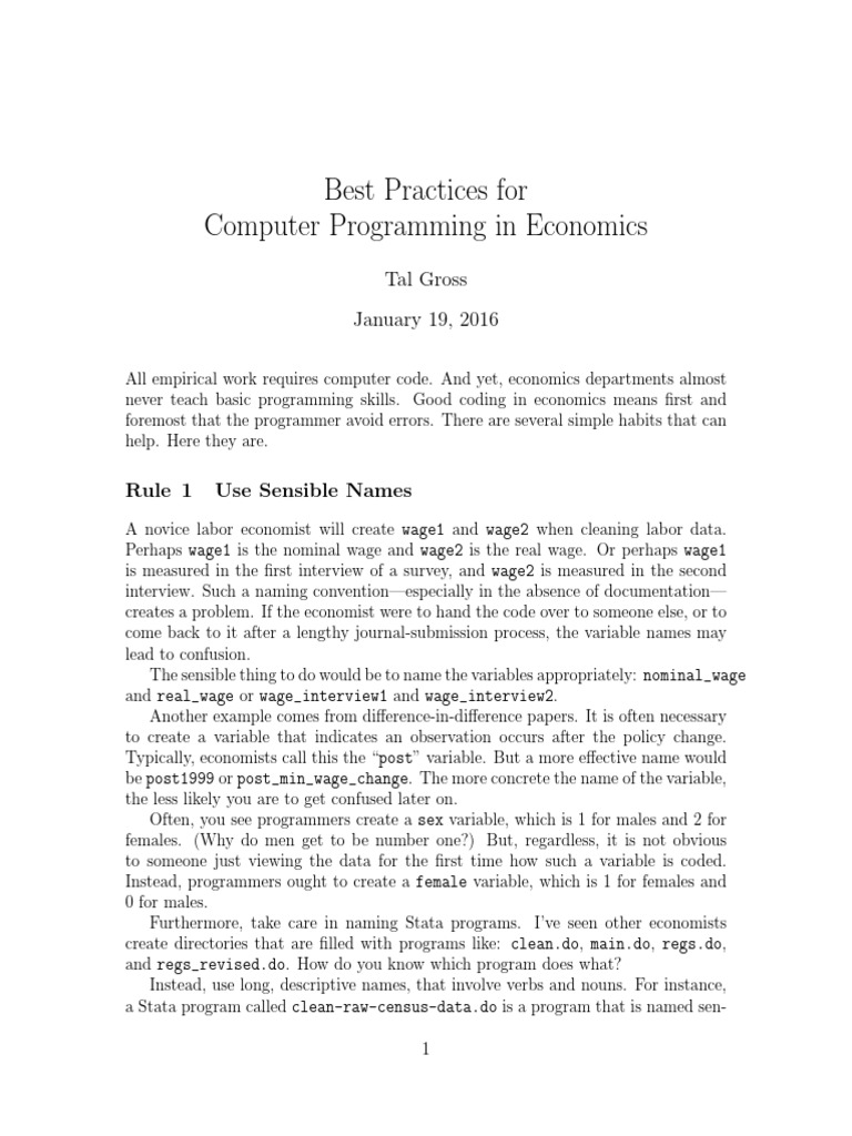 Good Stata Habits | PDF | Directory (Computing) | Computer Program