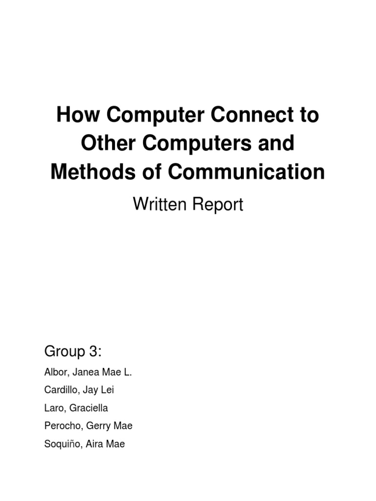 Written Report grp3 It Era | PDF | Computers