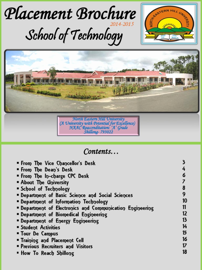 NEHU Technology Placement Guide | PDF | Computer Science | Biomedical ...