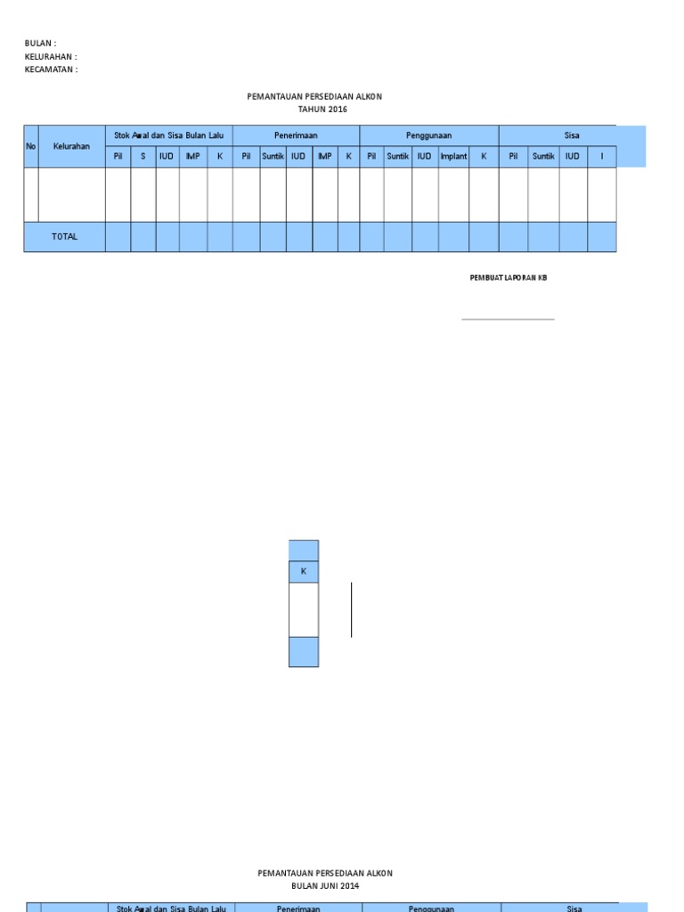 Blangko Stok KB | PDF