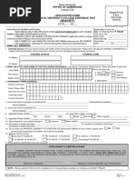 BUCET - Application Form Final (Front) | PDF