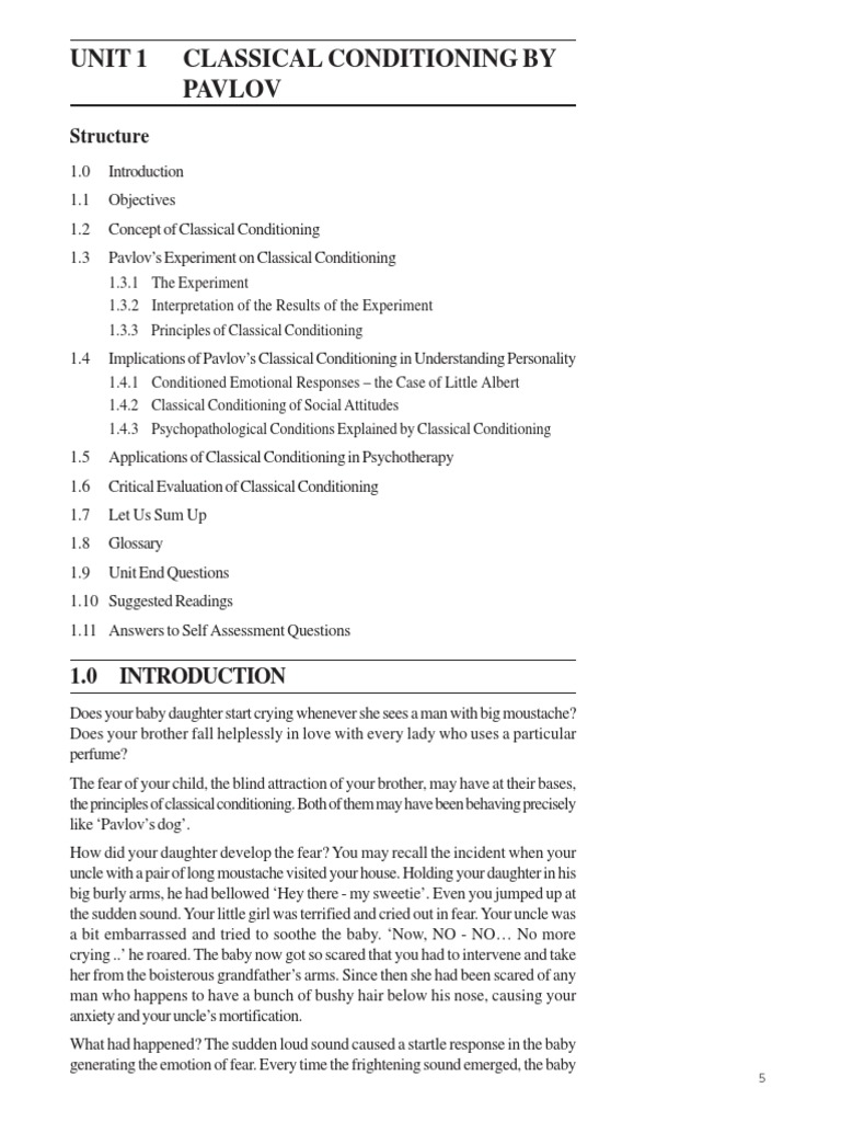 Pavlov's Classical Conditioning Experiment | PDF | Classical ...