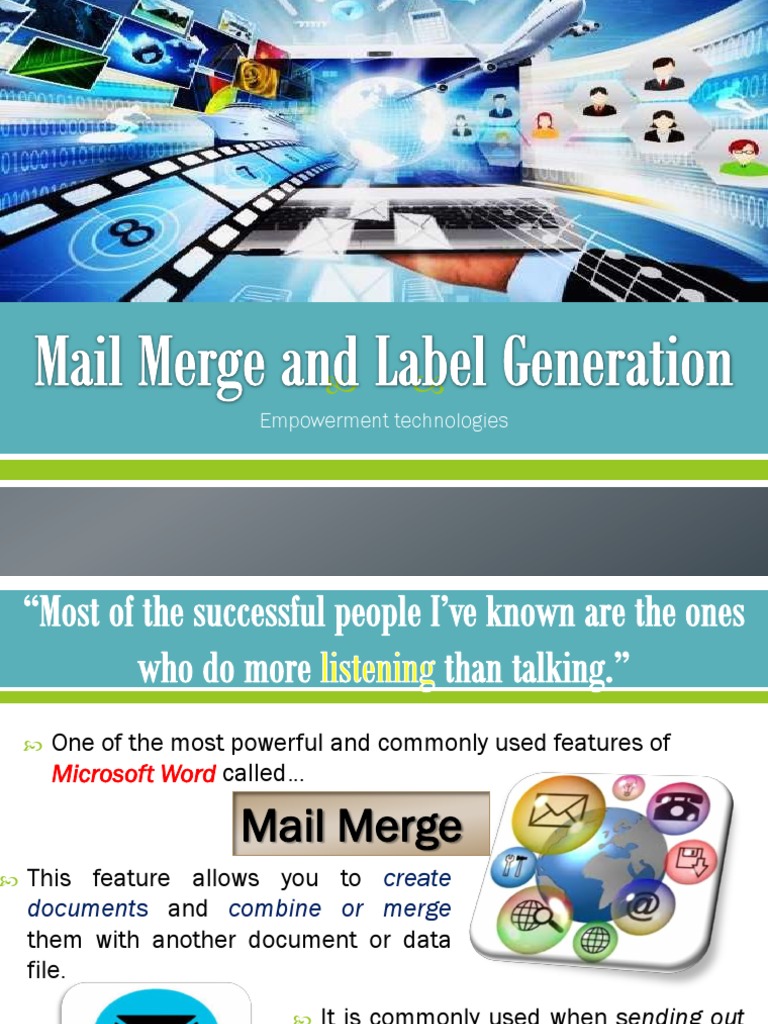 Mail Merge and Label Generation | PDF