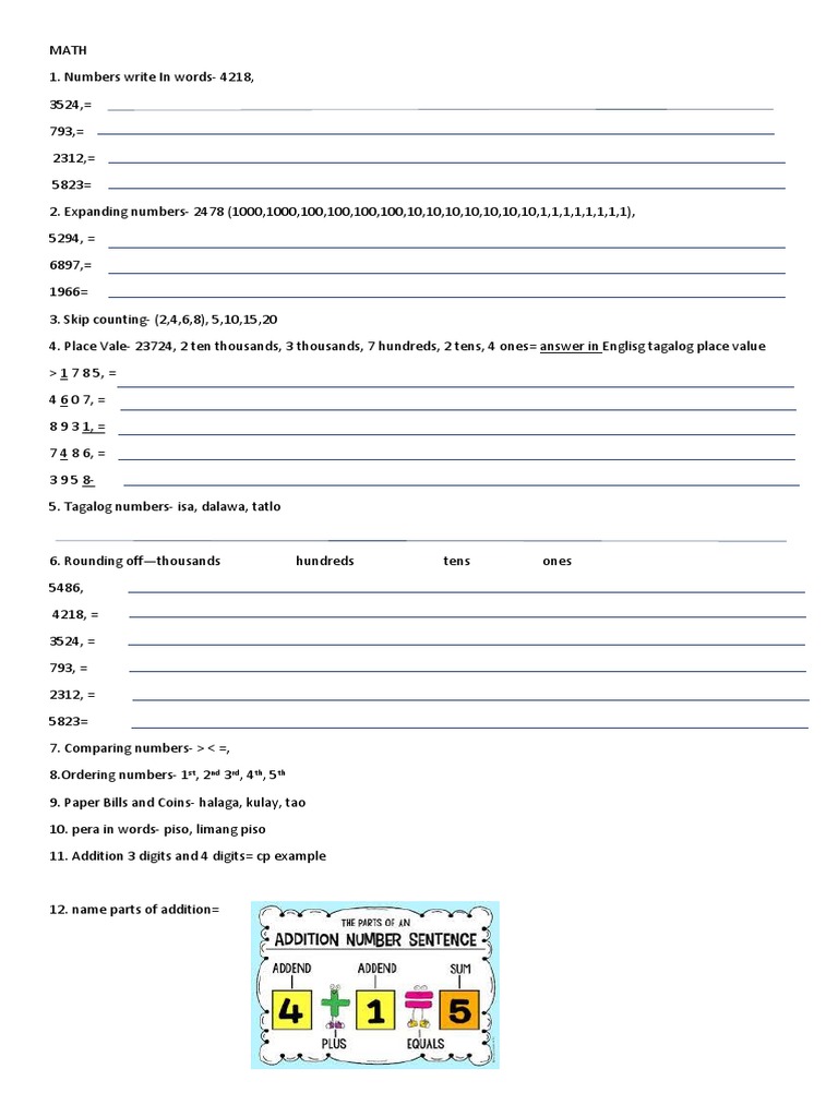 Grade III Reviewer | PDF | Sentence (Linguistics) | Question
