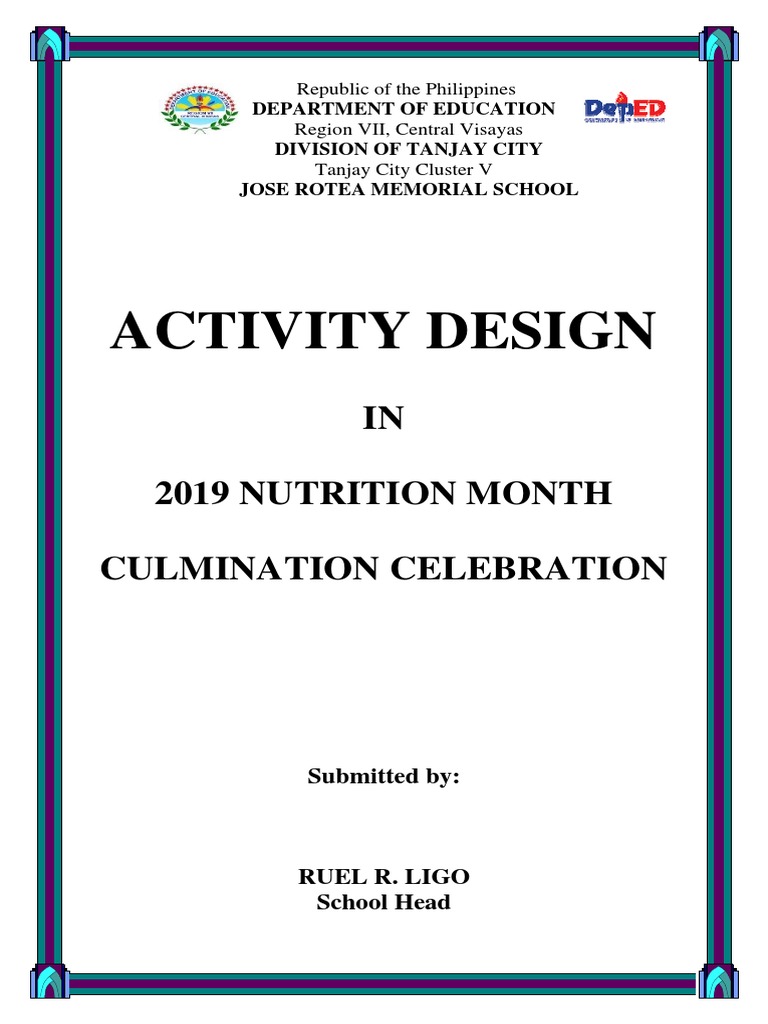 Cover Page Activity Design and Others | PDF