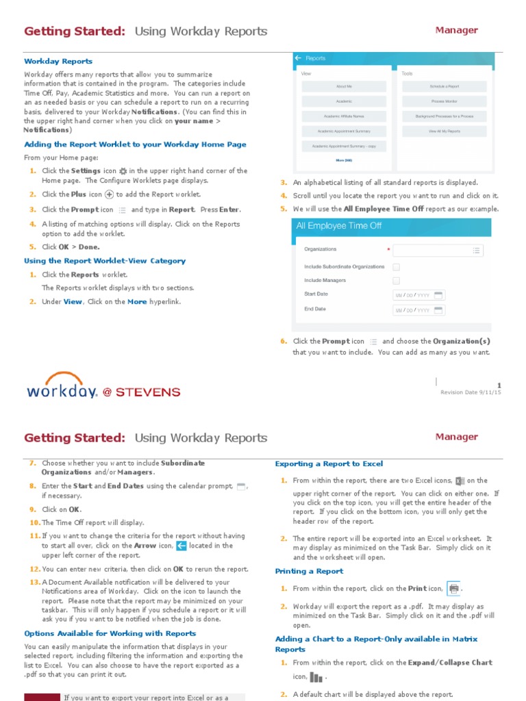 Using Workday Reports PDF | PDF | Human–Computer Interaction | Software