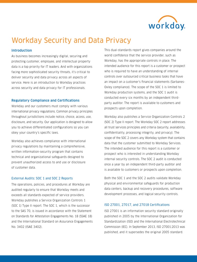 datasheet-workday-security.pdf | Information Security | Encryption