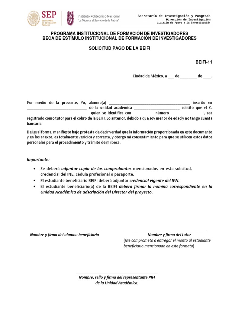 Beifi-11-Solicitud Pago de La Beifi | PDF | Business