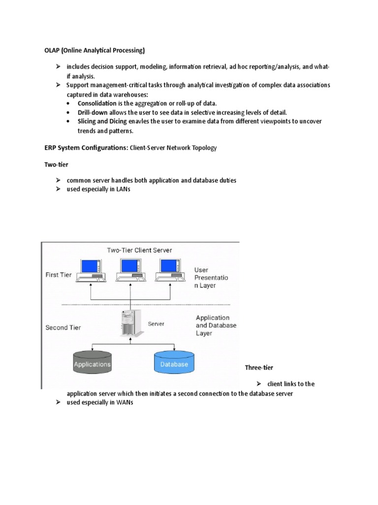 ERP System Configurations: OLAP (Online Analytical Processing) | PDF ...