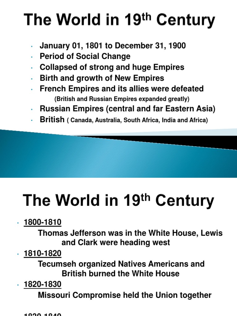 The World in 19th Century | PDF | Philippines | Spain