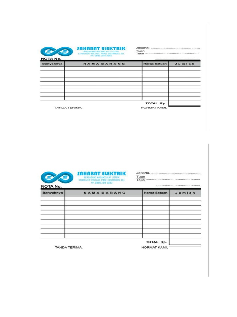Nota Listrik | PDF