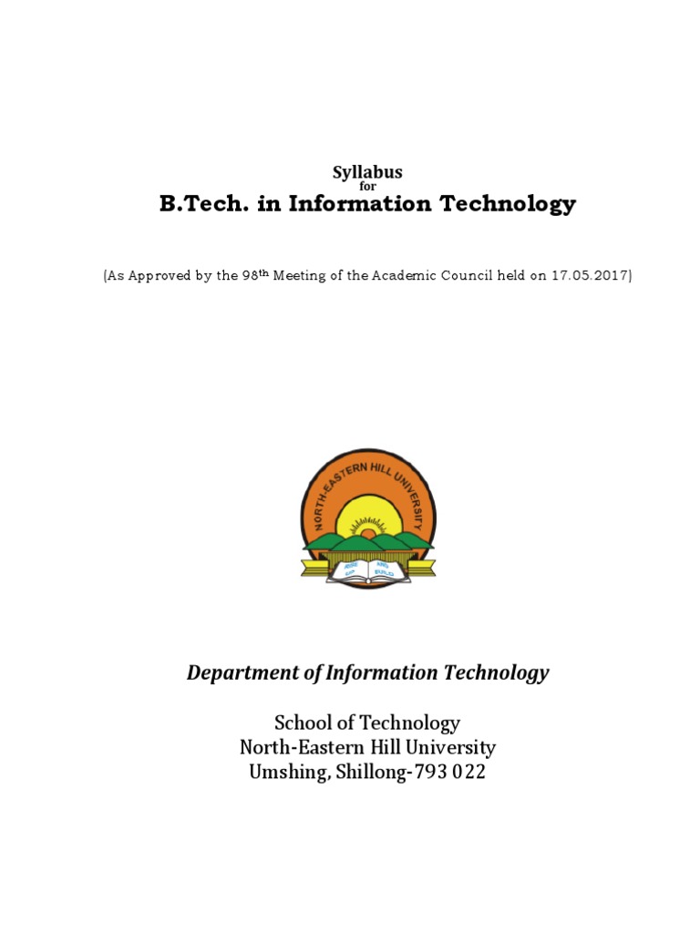 B.Tech. IT Syllabus | PDF | C (Programming Language) | Ordinary ...