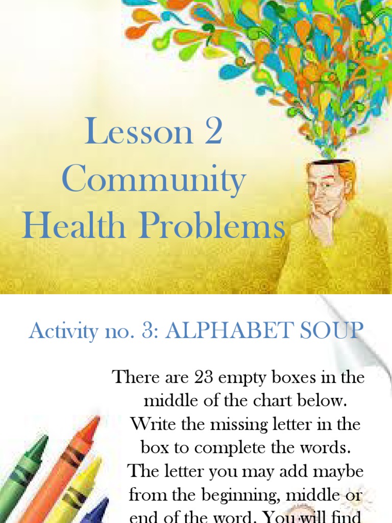 Community Health Problems and Solutions | PDF | Science & Mathematics