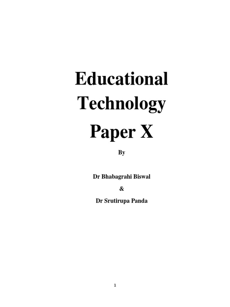 1 1 Educational Technology I Download Free Pdf Educational