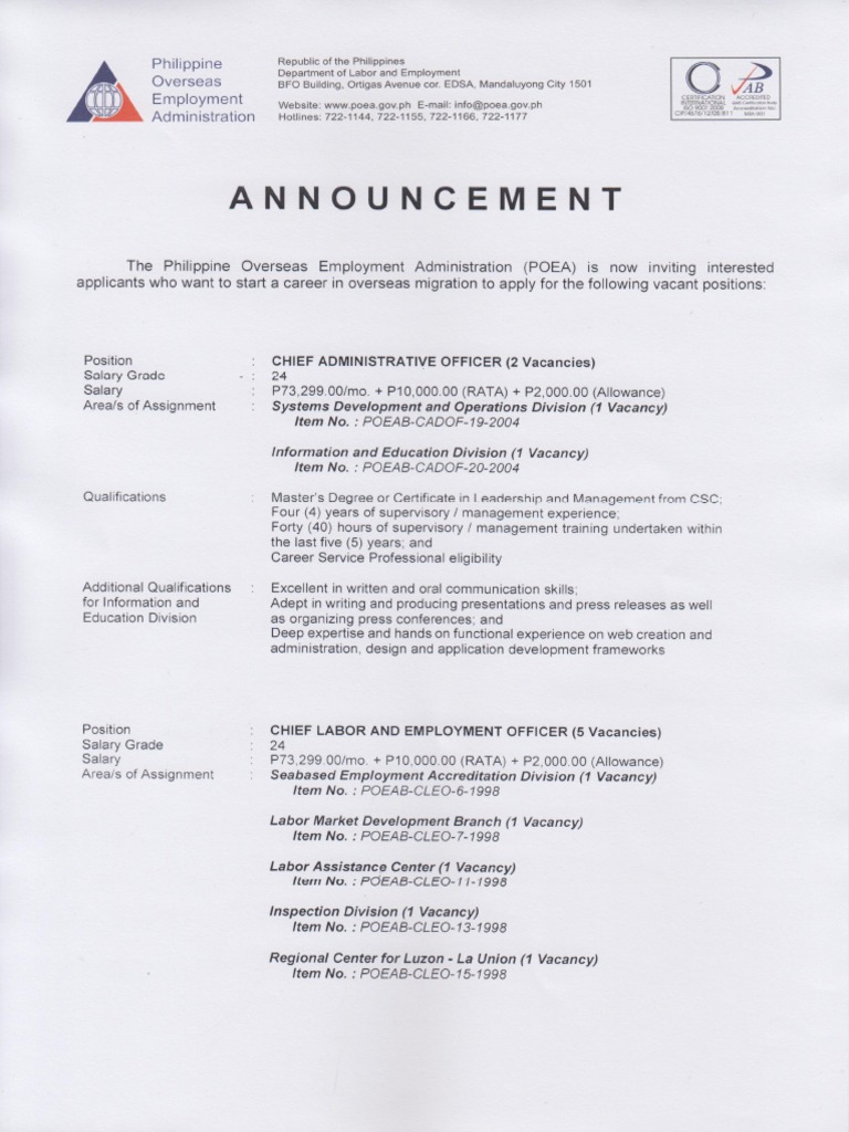 Announcement | Download Free PDF | Academic Degree | Bachelor's Degree